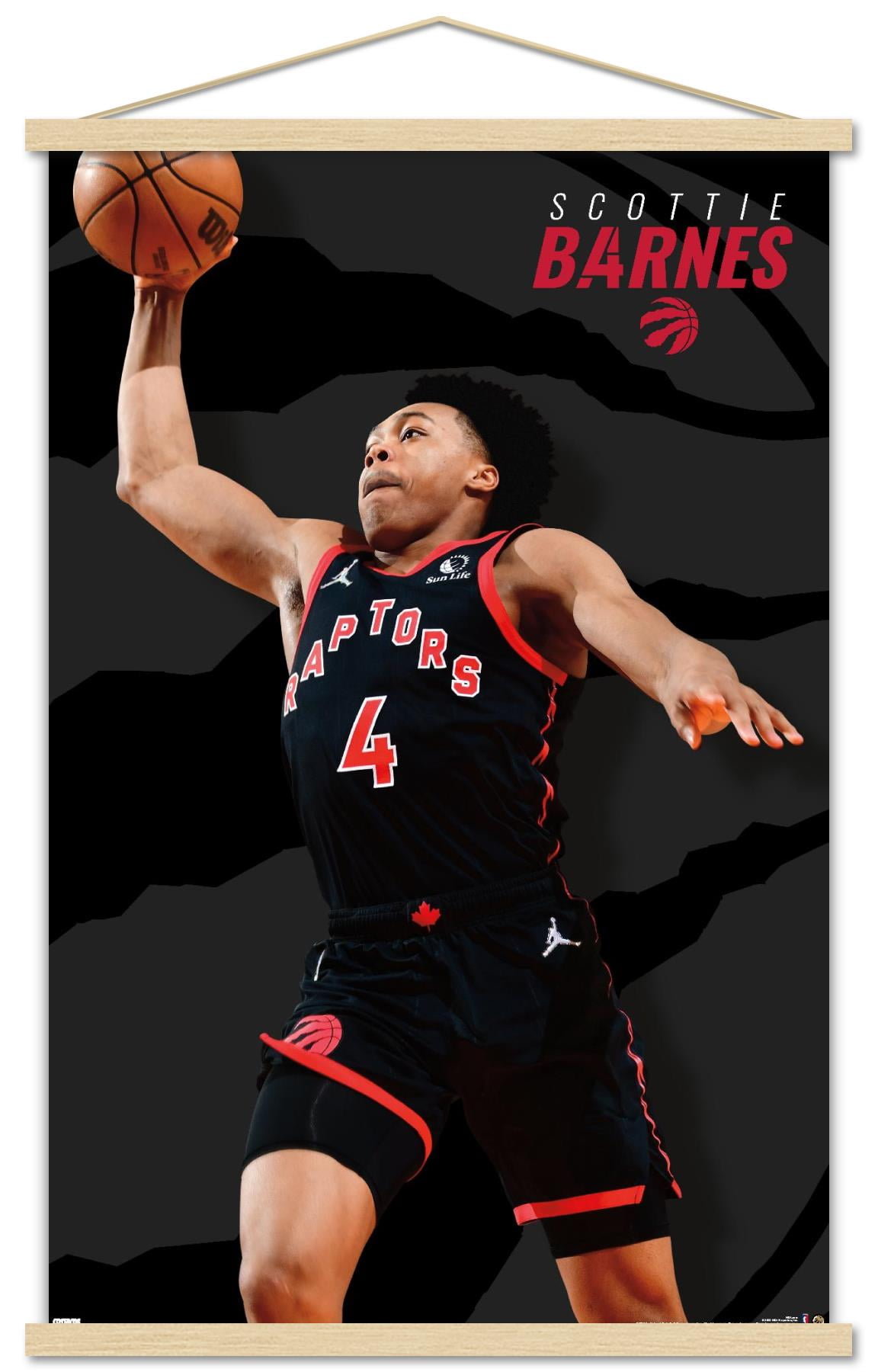 NBA Toronto Raptors - Scottie Barnes 22 Wall Poster with Magnetic Frame ...