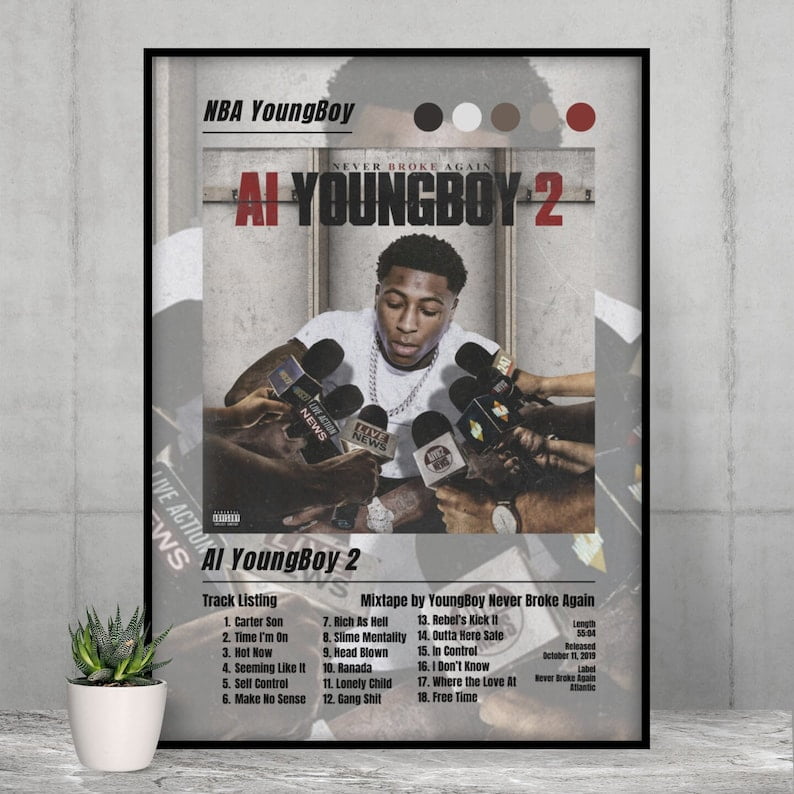 NBA YoungBoy Poster, YoungBoy Never Broke Again Poster, AI YoungBoy 2 ...