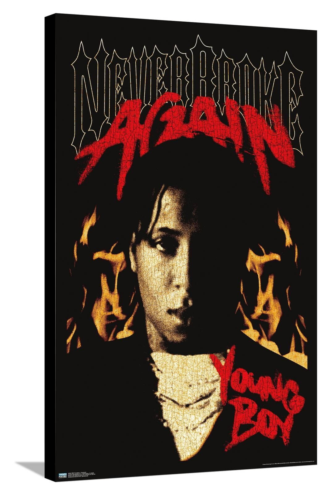 NBA Youngboy - Firestarter Canvas Wall Poster, 22.375" x 34" - Walmart.com