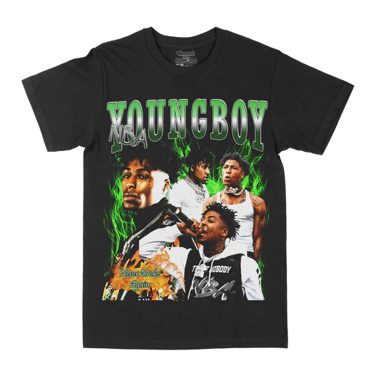 NBA Youngboy Green Graphic Tee - Walmart.com