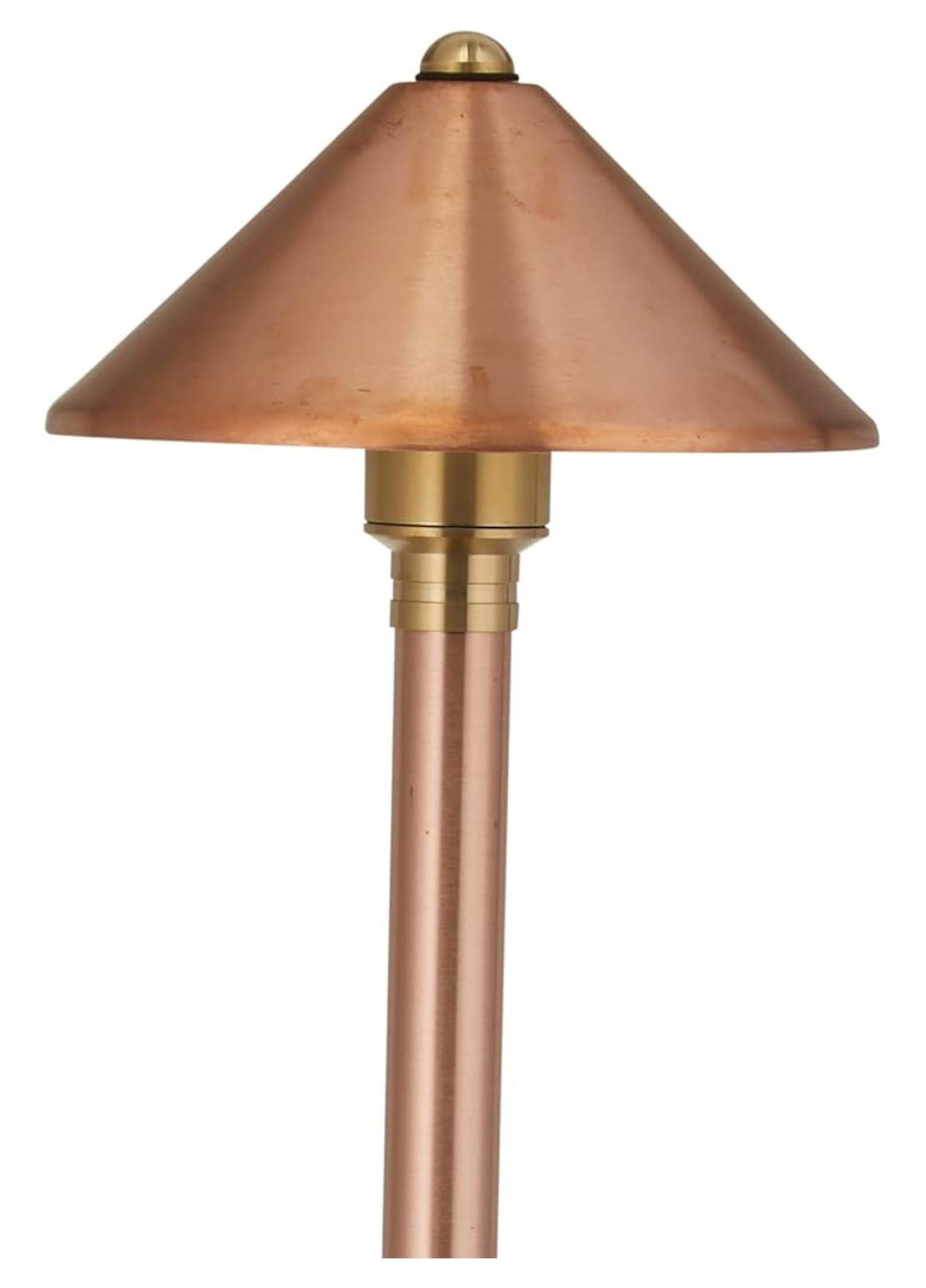 NBBNHH Copper Landscape Light - 12V Conehead Outdoor Lighting (7" Shade, 25" Tall) - Garden ...