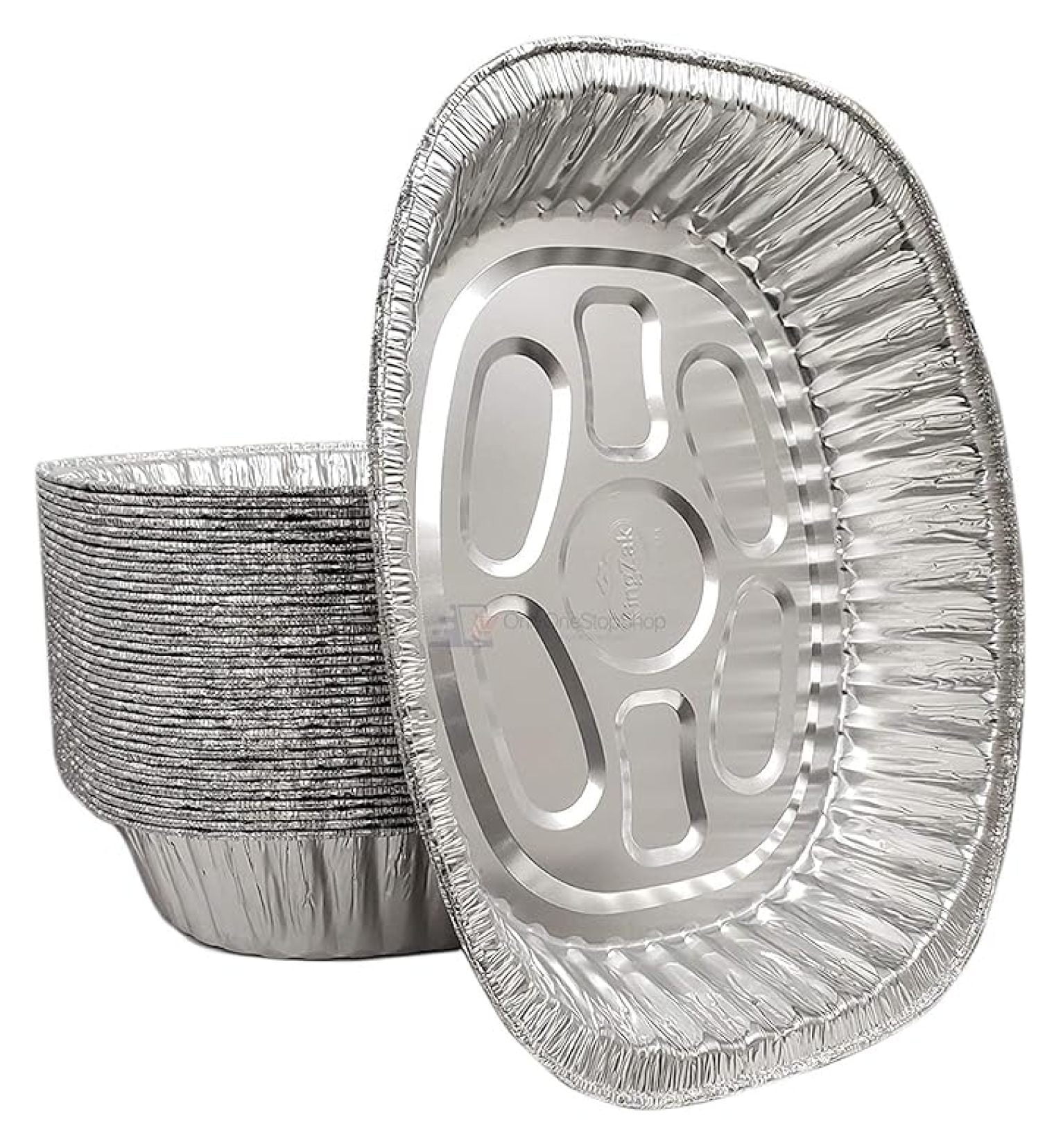 NBBNHH Disposable Turkey Roasting Pan - Extra Large Aluminum Oval ...