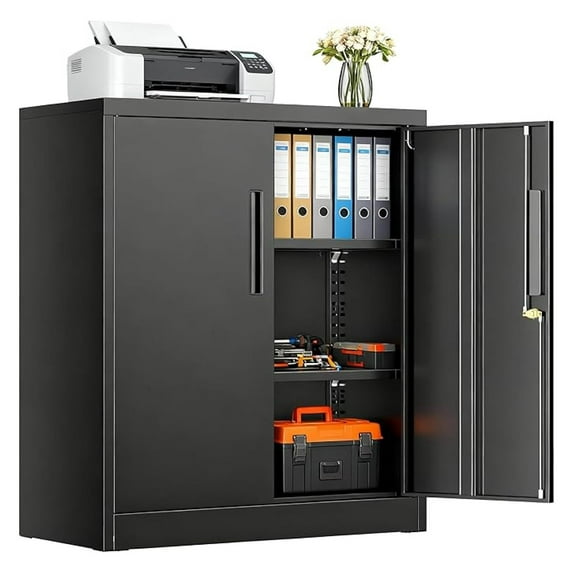 NBBNHH Metal Storage Cabinet 36", Locking Steel Cabinet with Adjustable ...