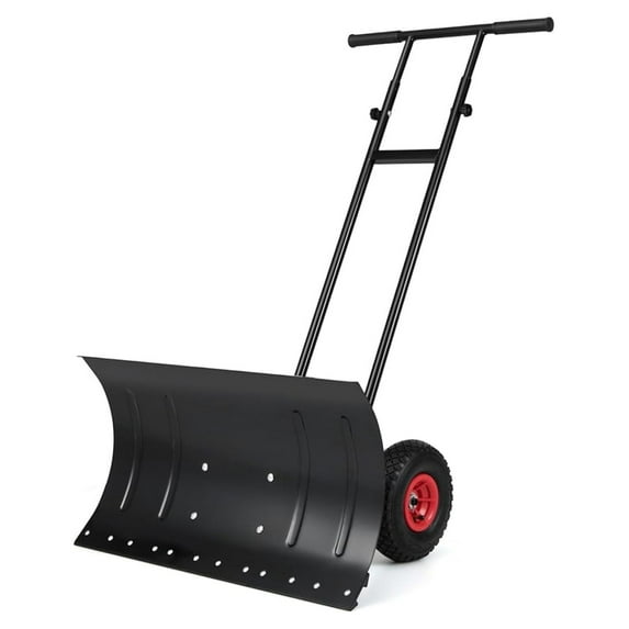 NBBNHH Snow Shovel for Driveway, Ergonomic Snow Pusher w/ 29"x16" (W x ...