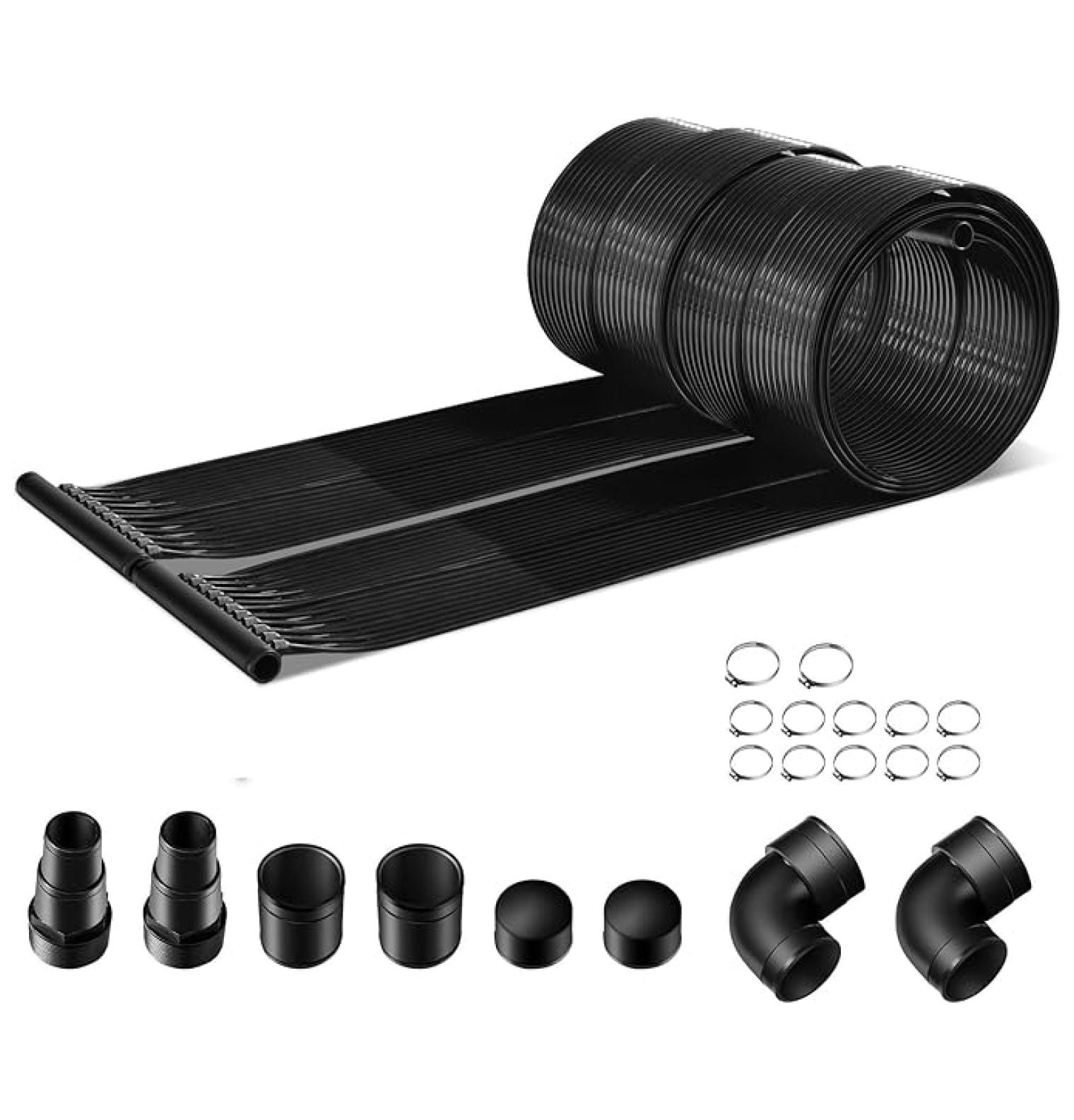NBBNHH Solar Pool Heater 2.5 x 10 FT, Pool Heating System for In-Ground ...