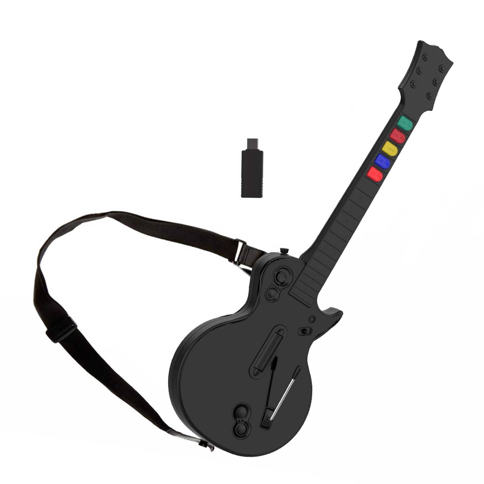 NBCP 2.4G Wireless Guitar Controller, Five-Key Hero Guitar with Whammy ...