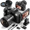 NBD Digital Camera 4K Ultra HD 48MP All-in-One Vlogging Camera with ...