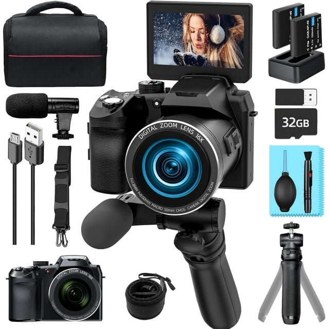 NBD 64MP & 4K HD Vlogging Camera, Wifi, Flip Screen, 16X Zoom - Walmart.com
