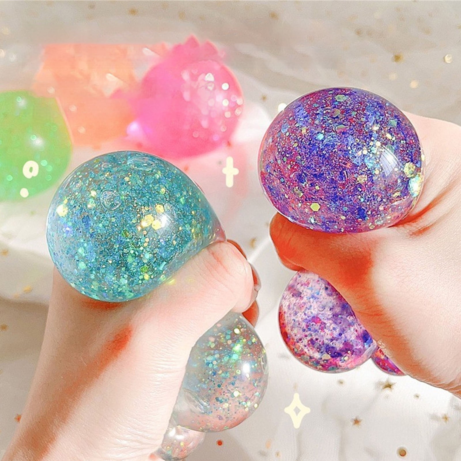 NBHOME Soft Stress Ball, Malt Ball Slow Rising Sensory Fidget Toy ...