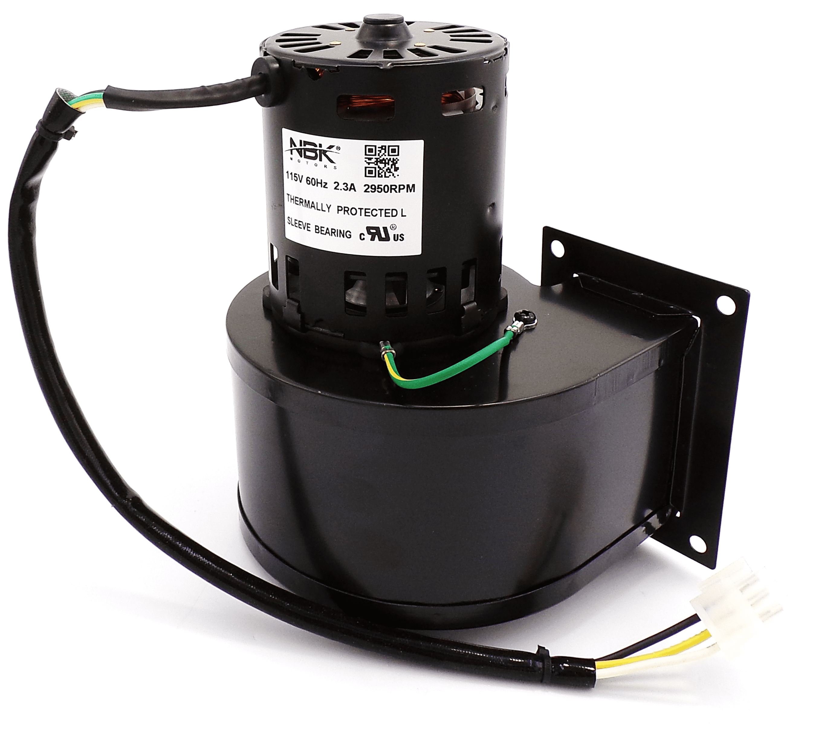 NBK 12355S Blower Motor, S-pole 115v, 60hz, Rpm 2950 Replaces Fasco ...