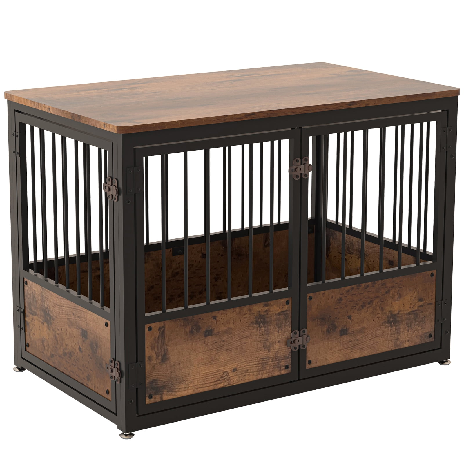 NBTiger 40" Wooden Dog Crate Furniture, Large Dog Kennel Pet Cage End ...