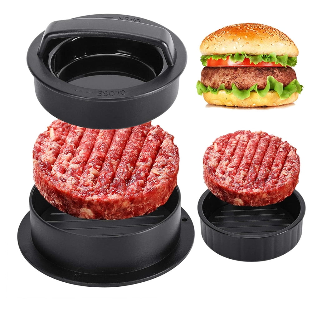 NBW 3 in 1 Mini Stuffed Hamburger Press Patty Maker, Non-Stick Beef ...