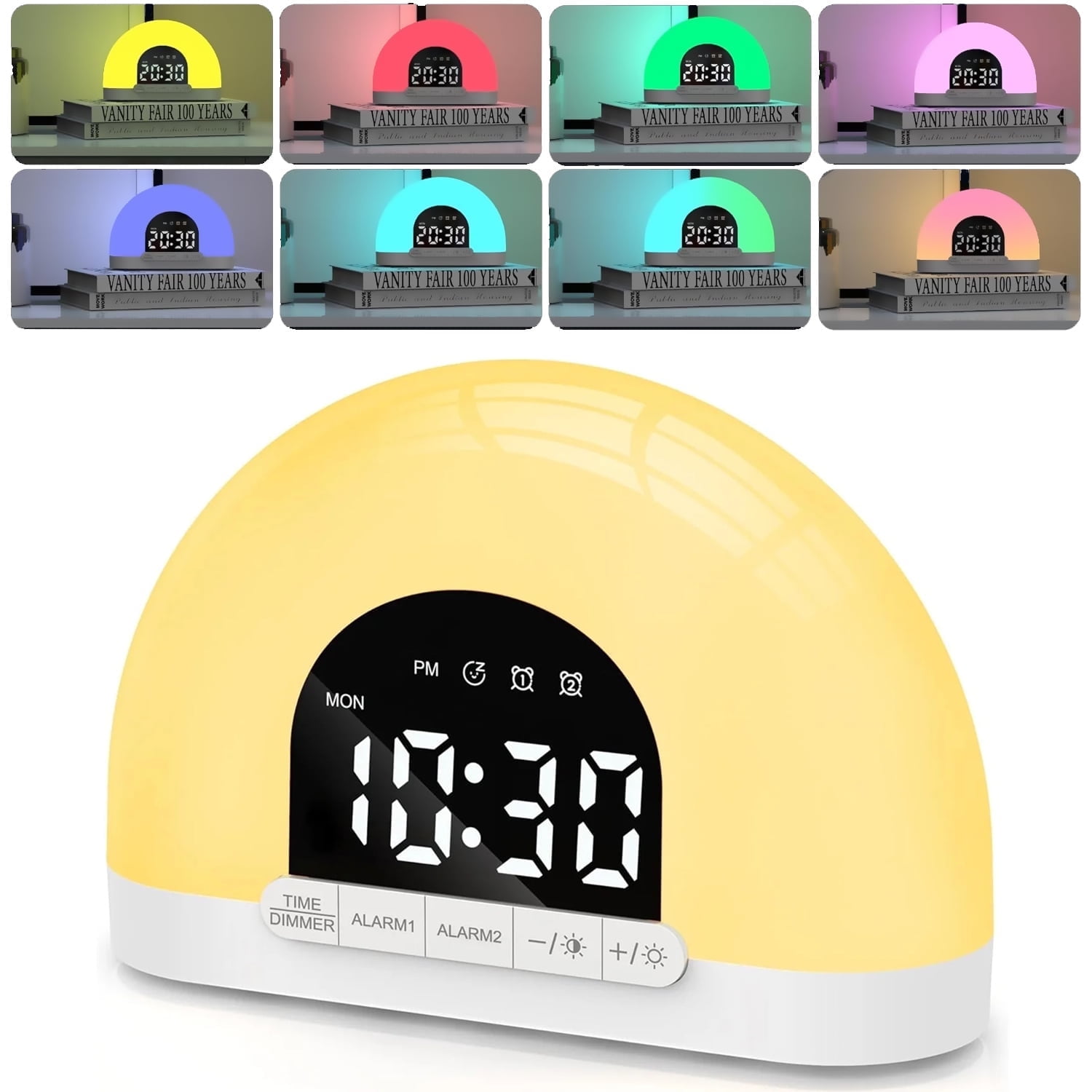 NBXPOW Sunrise Alarm Clock - Sound Machine Nightlight, Baby/Adults ...