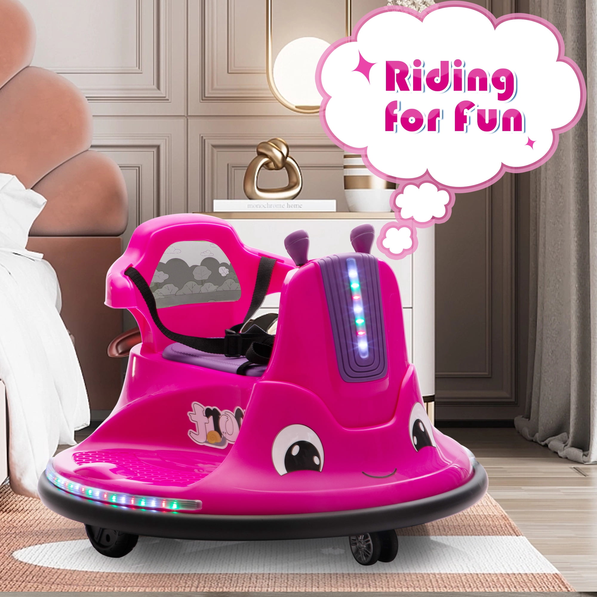 NBXPOW12V Kids Ride on Electric Bumper Car with Remote Control, Music ...