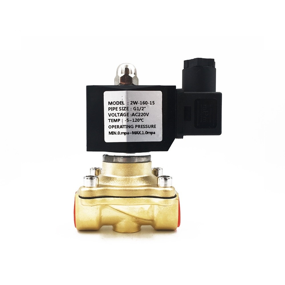 NC 1/2" 3/4" 1" Brass Solenoid Valve DC 12V/24V AC 110V/220V Pneumatic ...