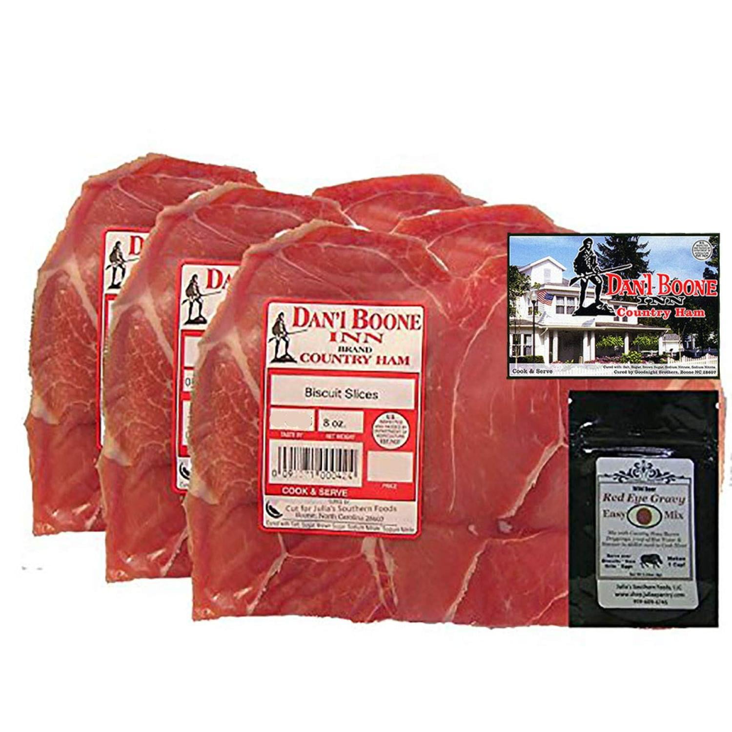 NC Country Ham Special Biscuit Slices 3-8oz Pkgs (1.5 Lbs) - Walmart.com