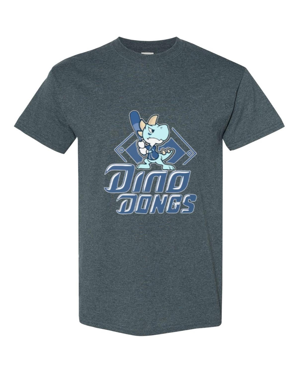 NC Dinos Swole Daddy Hand Drawn Baseball Mascot Funny Sports Graphic T ...