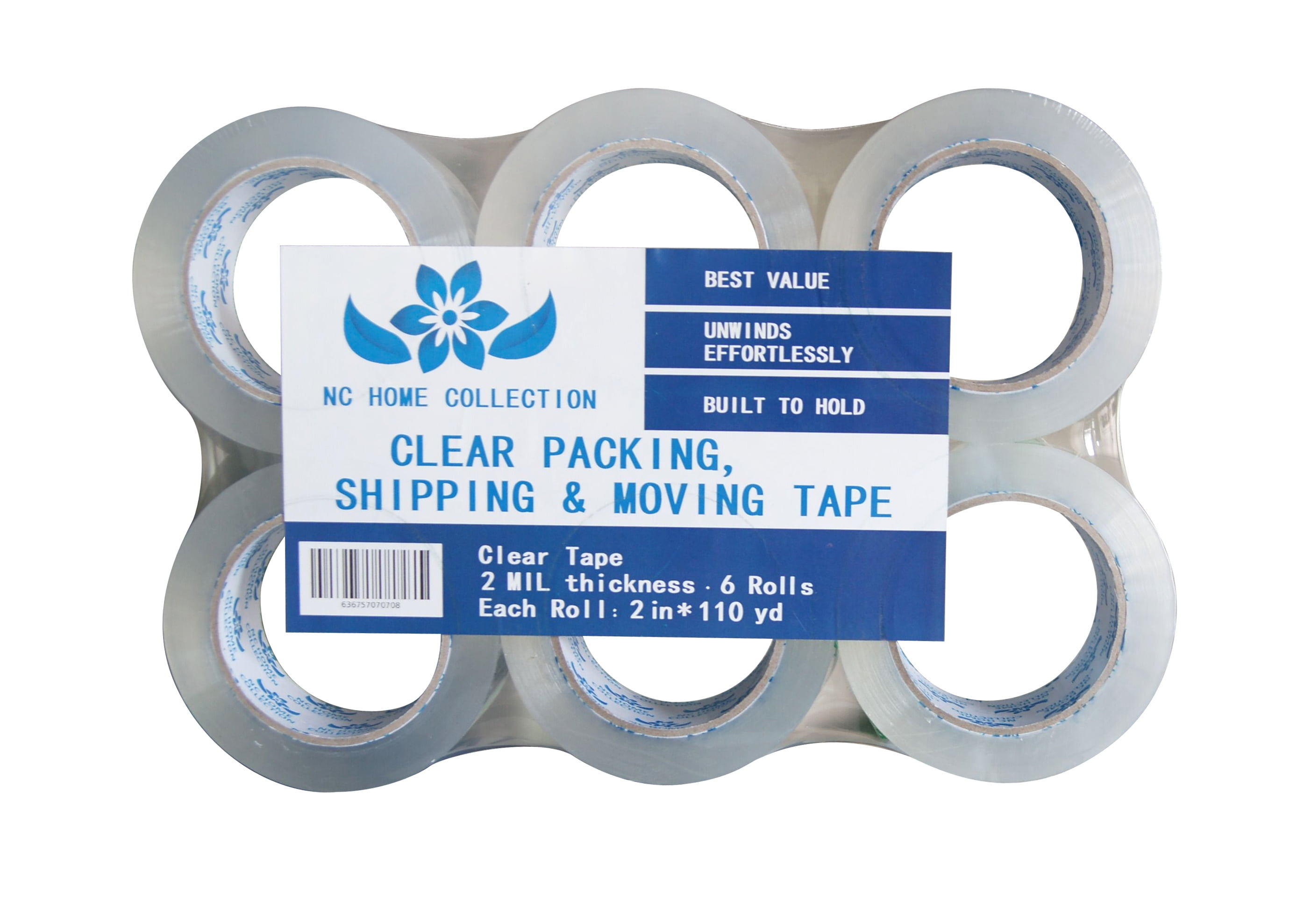 NC Home Collection, Industrial Grade Clear Packing Tape (36 Rolls ...