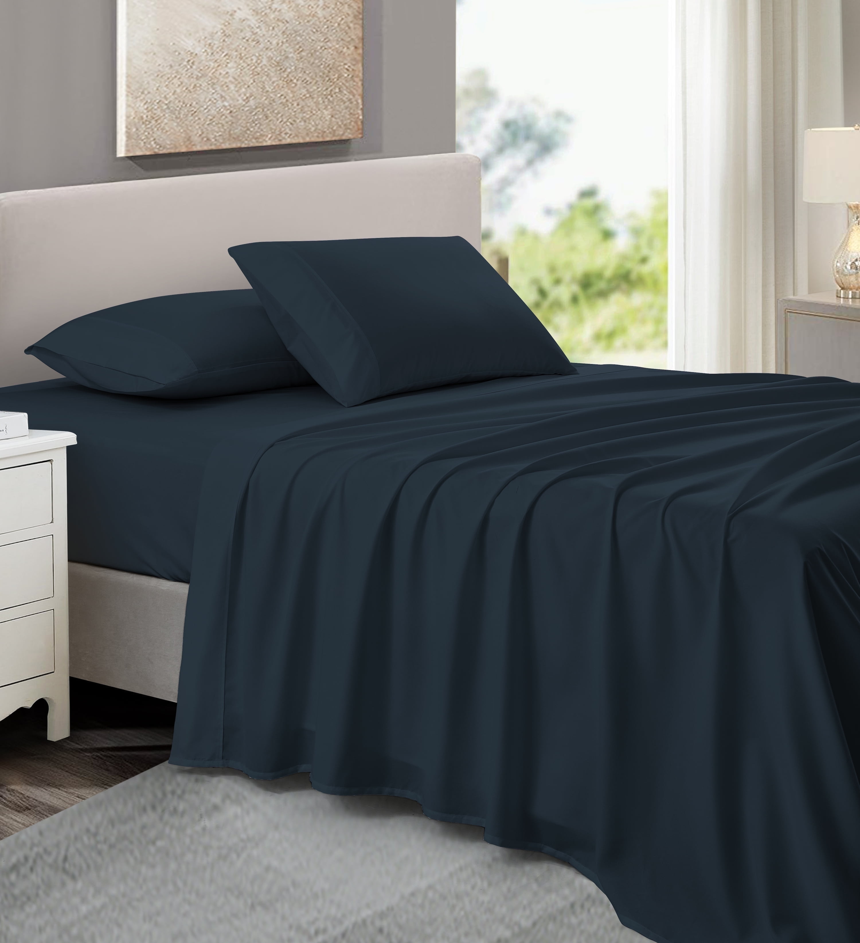 NC Home Fashions Full Size Soft Classic 300 Thread Count Microfiber ...