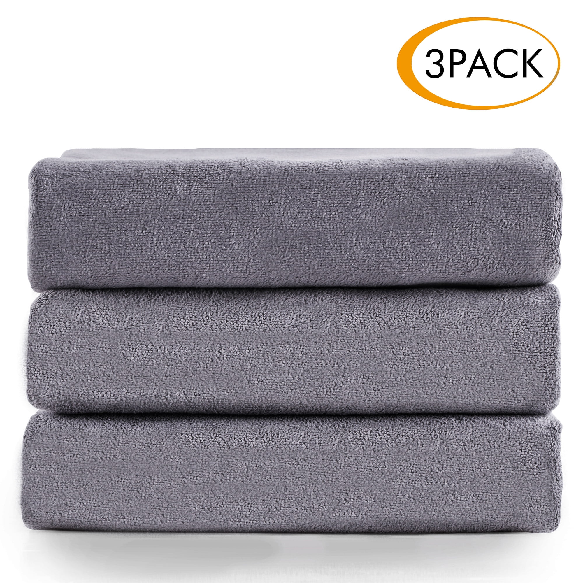 NC Microfiber Bath Towel Set 3 Piece (27"x 55"),Super Absortbent and ...