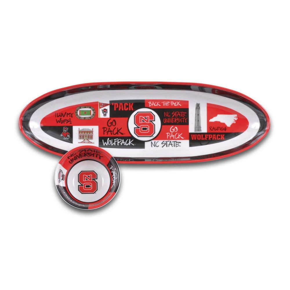 NC State North Carolina State 20 in. Assorted Colors Melamine Oval Chip ...
