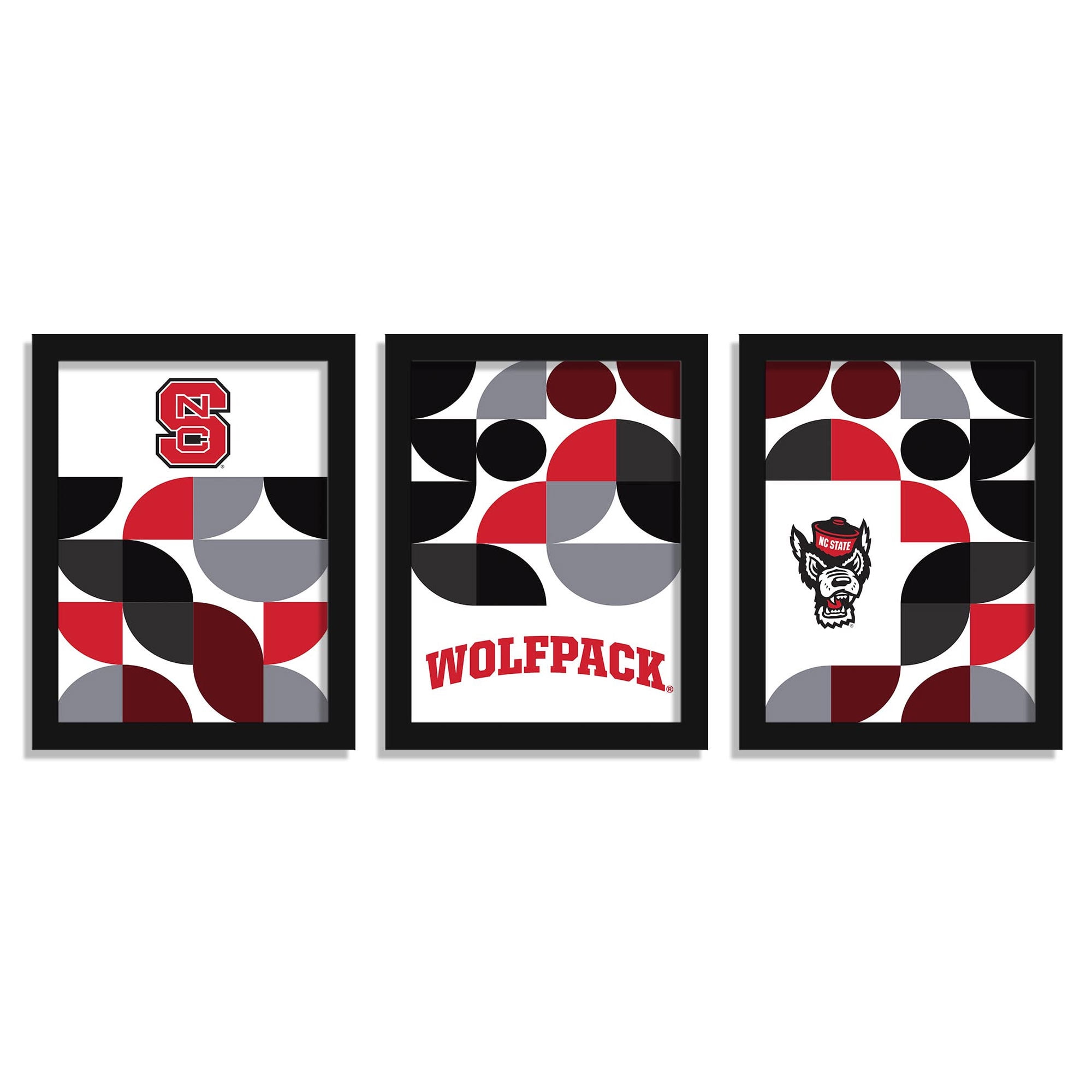NC State Wolfpack 12" x 16" Framed Minimalist Print Set - Walmart.com