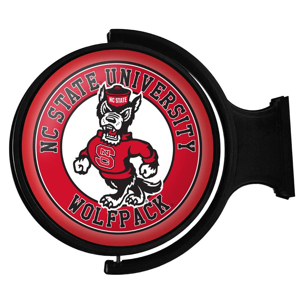 NC State Wolfpack 23'' x 21'' Team Mascot Illuminated Rotating Wall ...