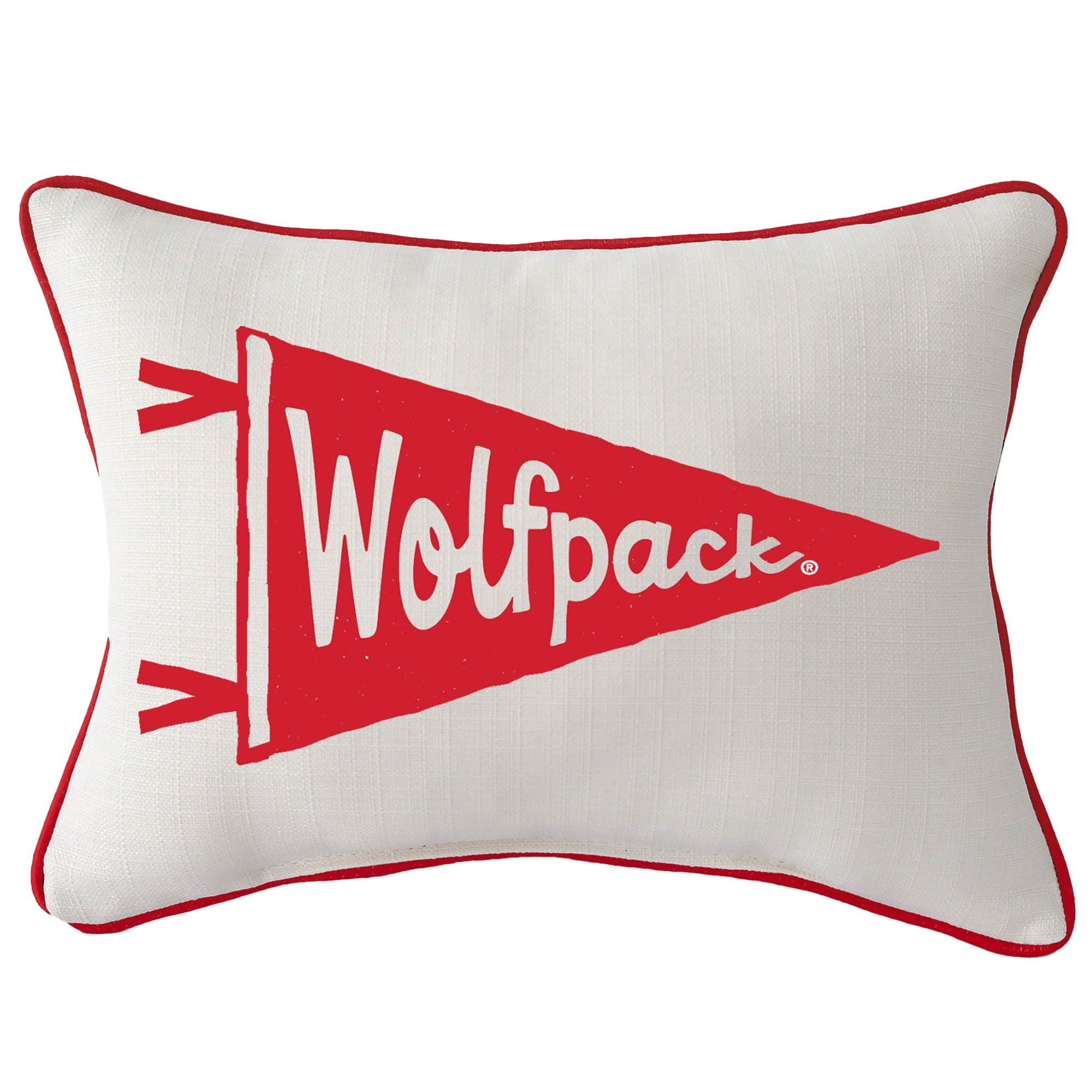 NC State Wolfpack Pennant Rectangular Piped Pillow - Walmart.com
