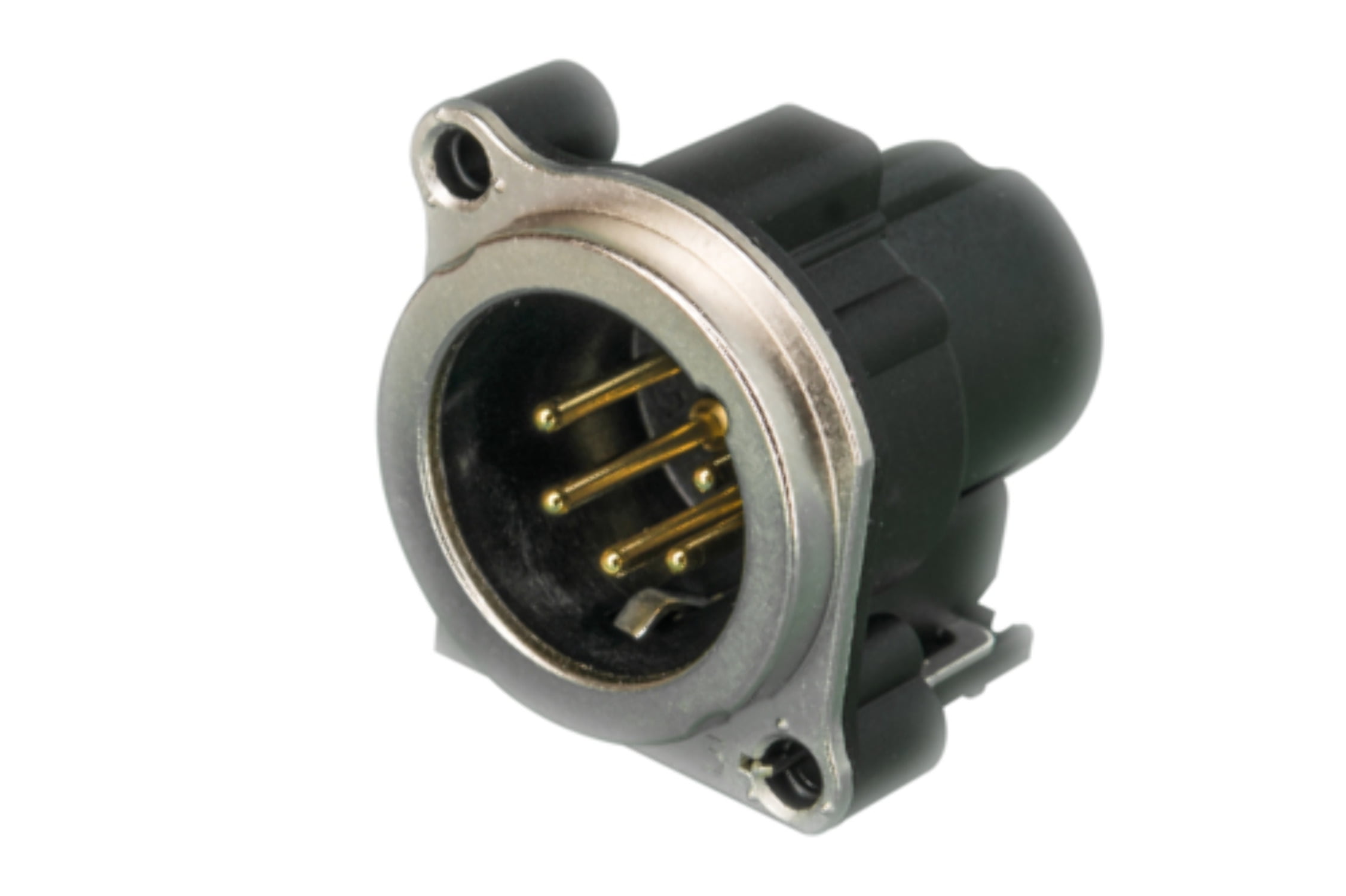 NC5MBV Connector, Plug, 5, Panel Mount, XLR Audio, Metal Body, Gold ...