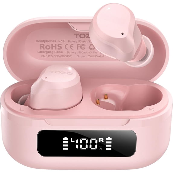 NC9 Hybrid Noise Cancelling Earbuds, 6 Mics ENC Clear Call, IPX8 , in ...