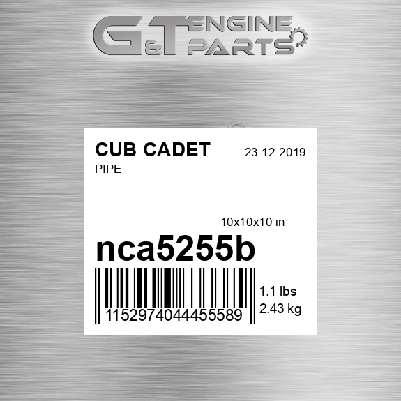 NCA5255B PIPE fits CUB CADET (New OEM) - Walmart.com