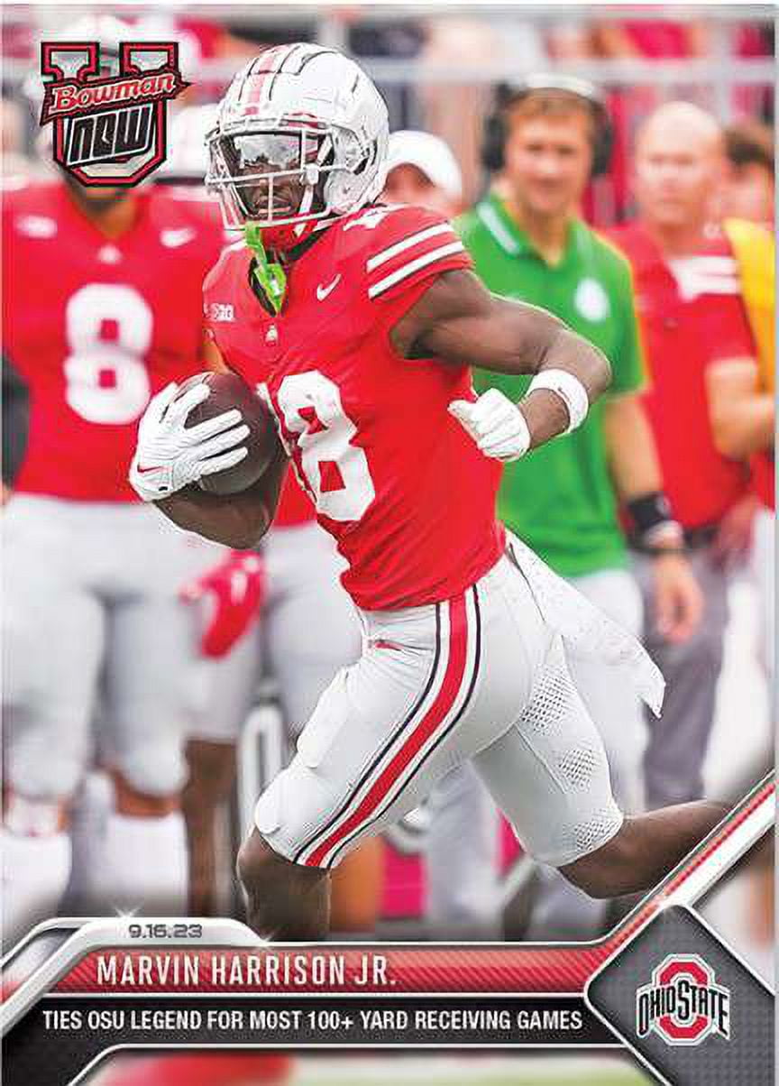 Topps NCAA 2023 Bowman U Now Football Marvin Harrison Jr. #3, Ties OSU ...