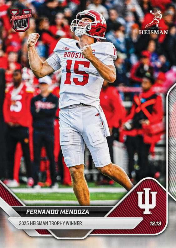 NCAA 2025 Bowman U NOW Football Fernando Mendoza #60 [Heisman Trophy ...