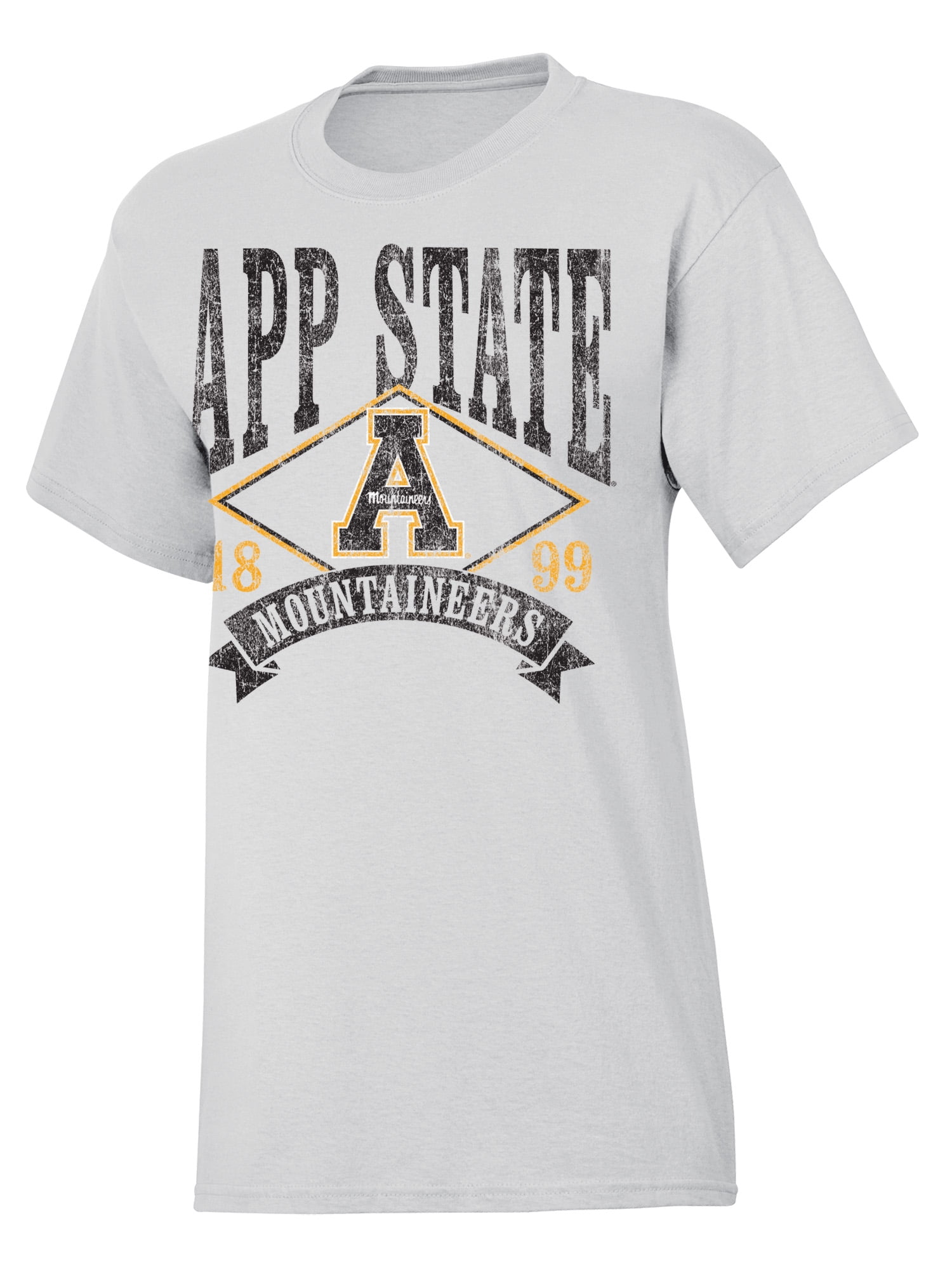 NCAA APPALACHIAN STATE Mens Grey Color Cotton SS TEE Frat Established ...
