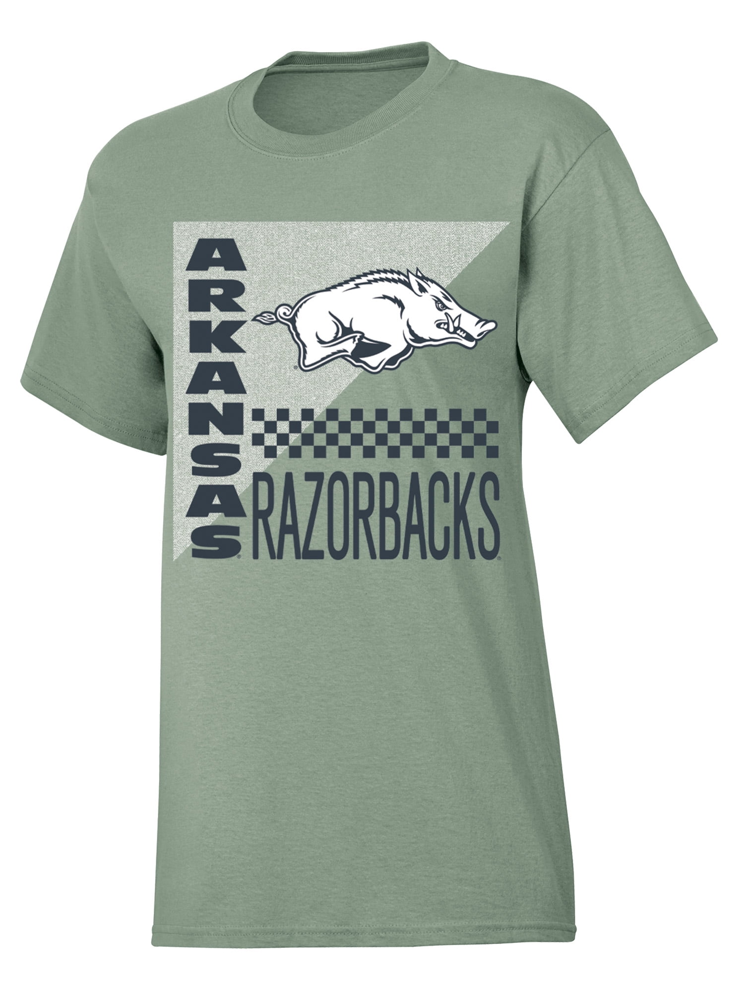 NCAA ARKANSAS Mens Sage Color Cotton SS TEE Frat Finish Line - Walmart.com