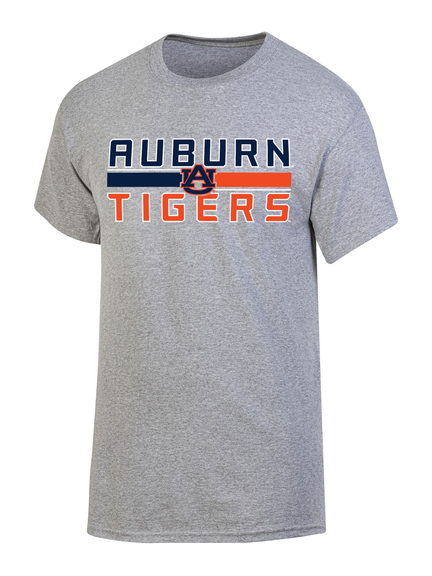 NCAA AUBURN TIGERS Mens Grey Color Cotton SS TEE Blocked Color OPP ...
