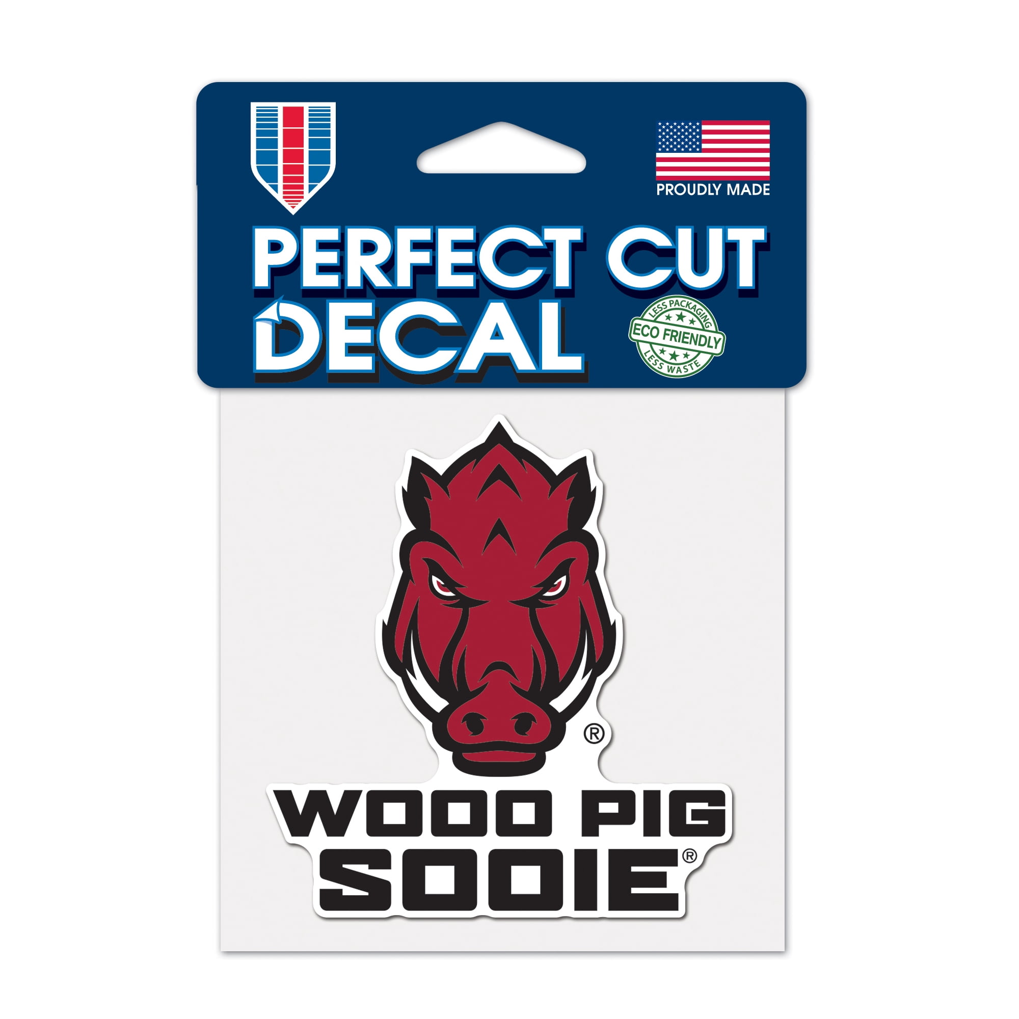 NCAA Arkansas Slogan 4" x 4" Perfect Cut Decal - Walmart.com