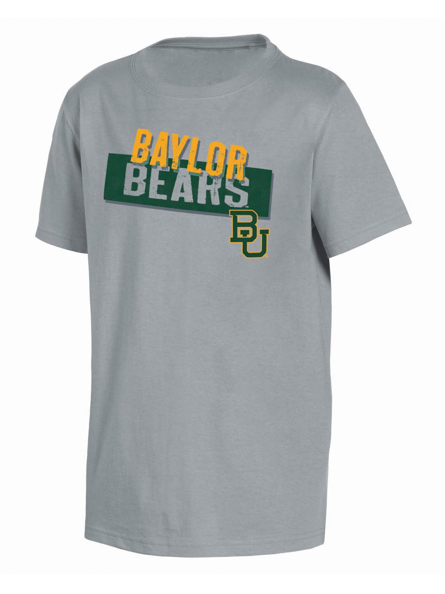 NCAA BAYLOR BEARS Boys Grey Color Cotton SS TEE Down Diag OPP - Walmart.com