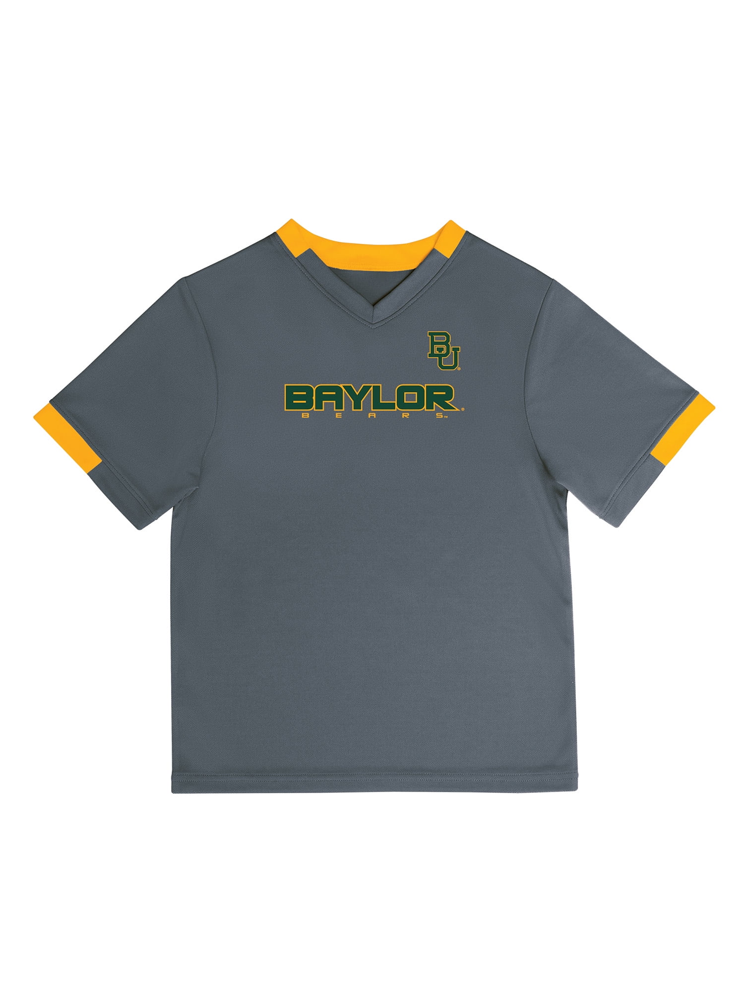NCAA BAYLOR BEARS Boys Grey Color Synthetic SS TEE Soccer Vee - Walmart.com
