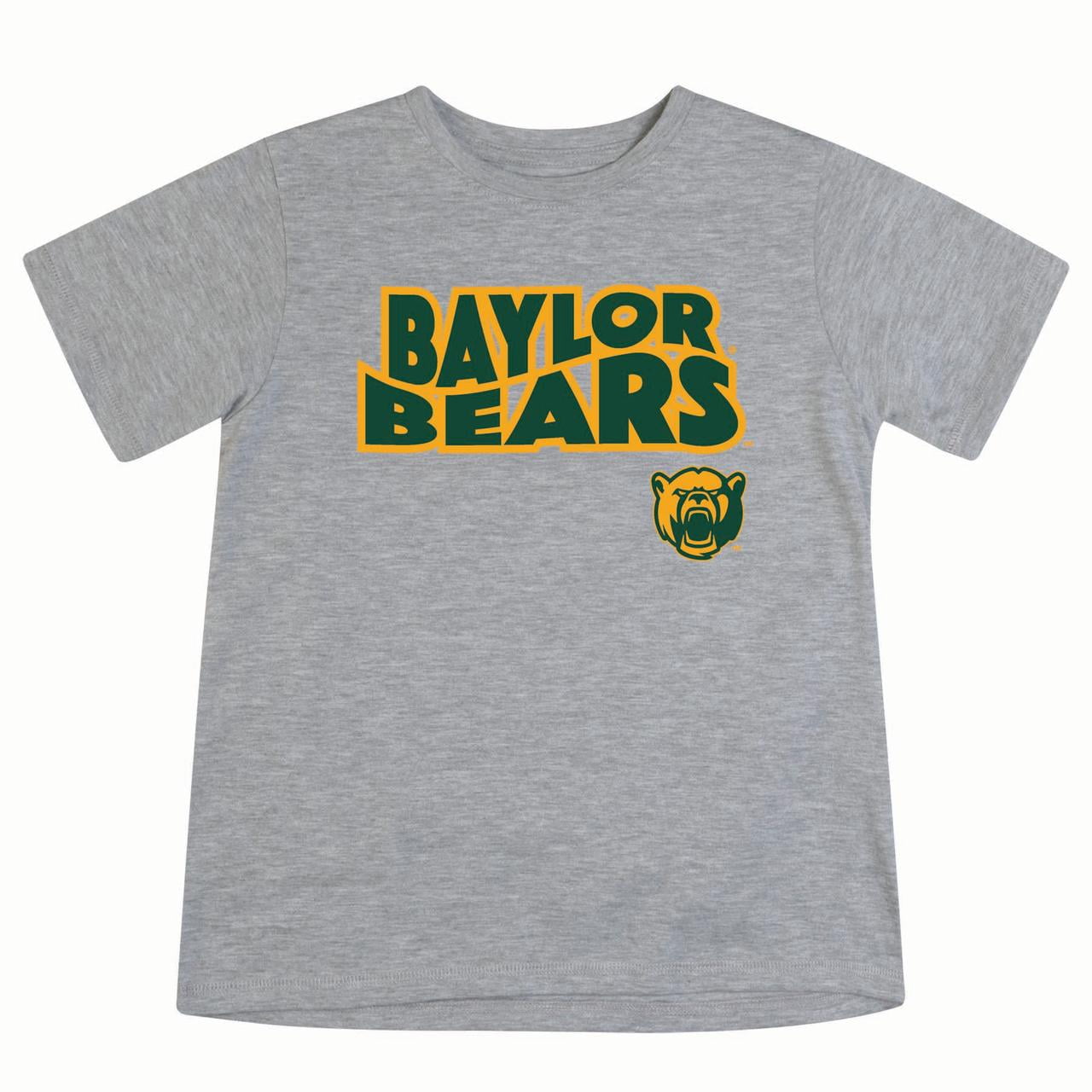 NCAA BAYLOR BEARS Girls Grey Color Blend SS TEE Puff Print Sleeve ...