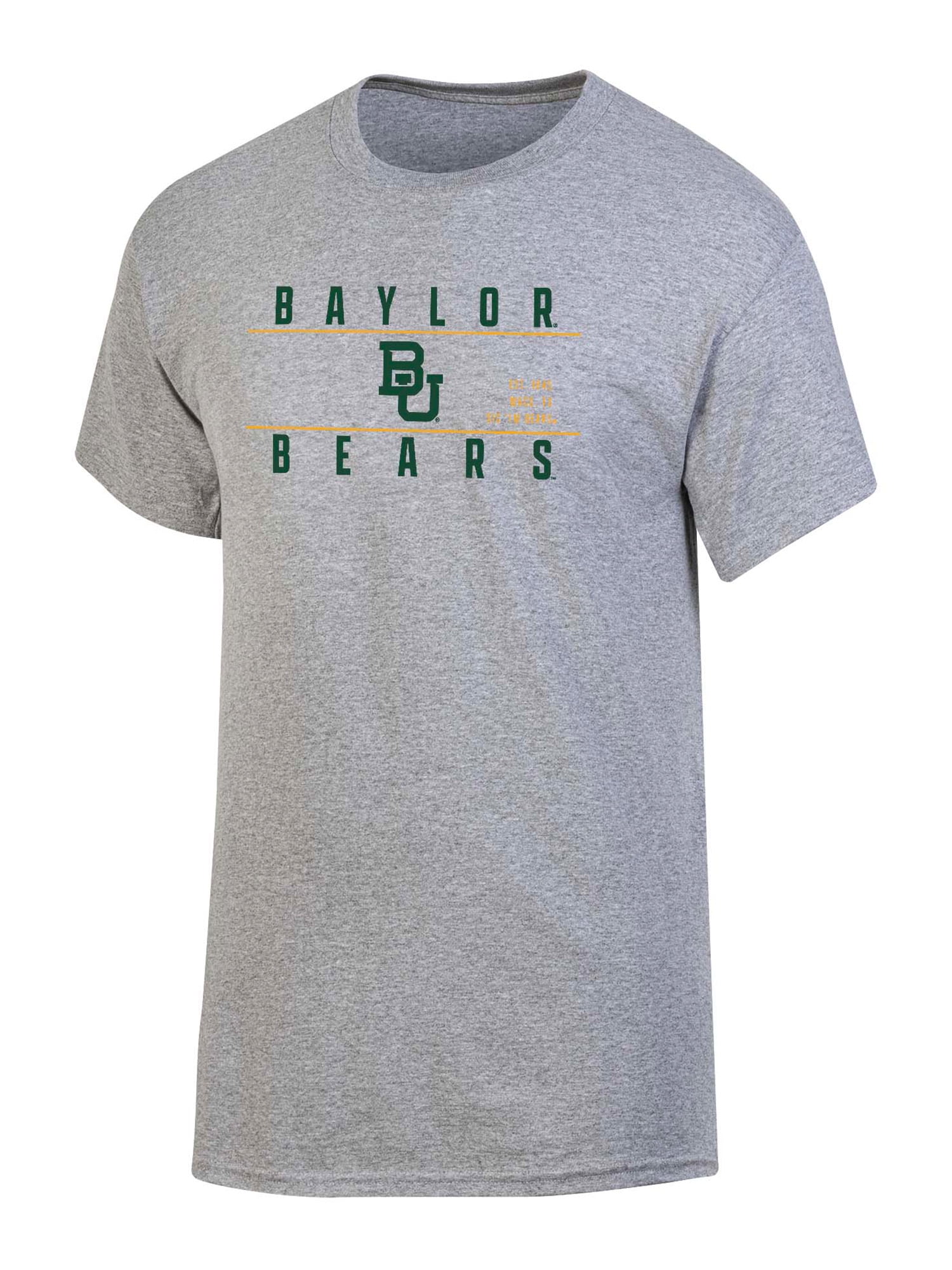 NCAA BAYLOR BEARS Mens Grey Color Cotton SS TEE Bar OPP - Walmart.com