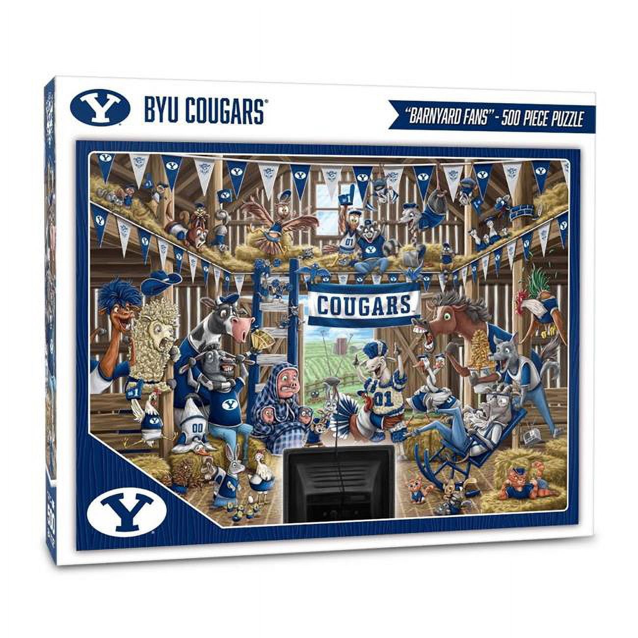 NCAA BYU Cougars Barnyard Fans Puzzle - 500 Piece - Walmart.com