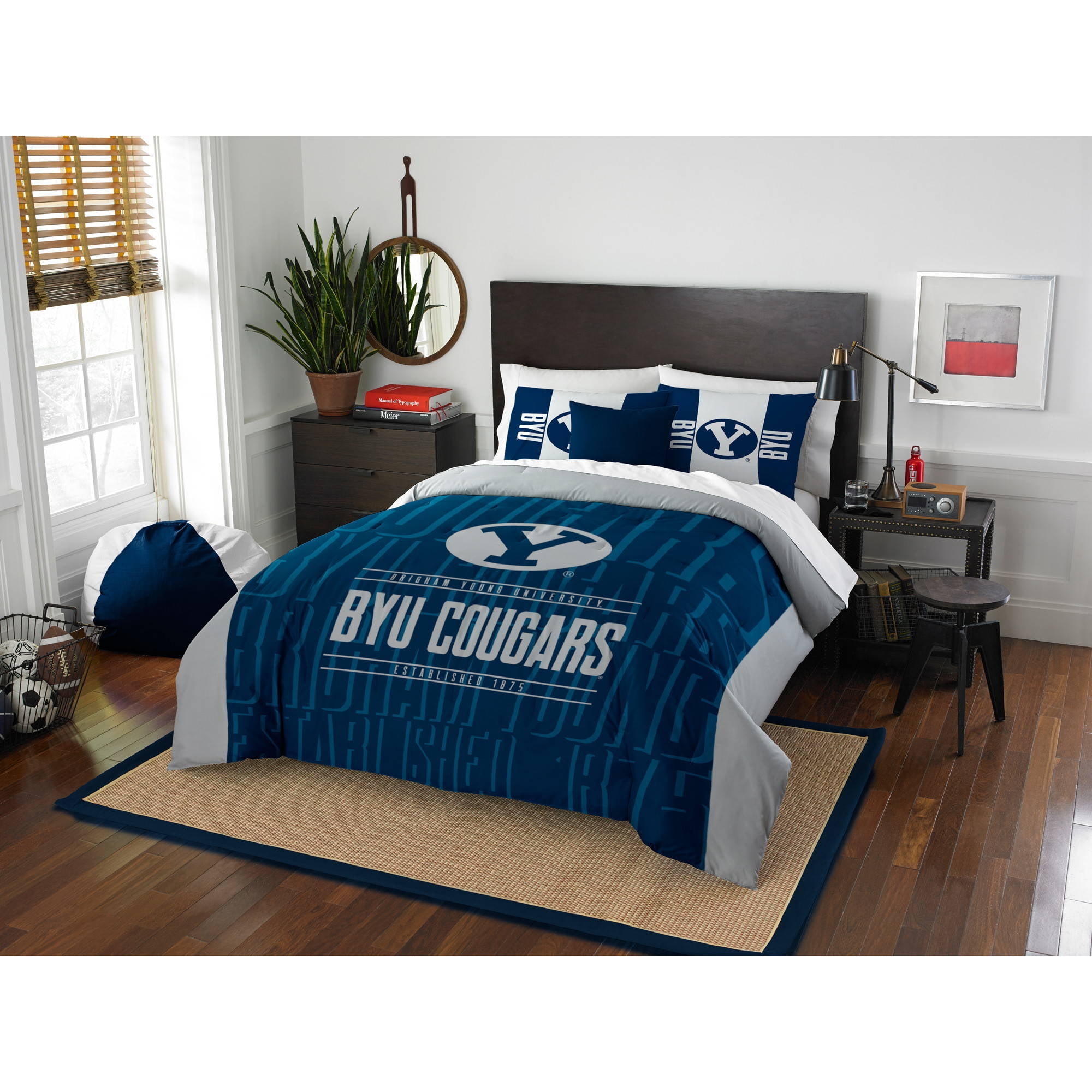 NCAA BYU Cougars "Modern Take" Bedding Comforter Set - Walmart.com