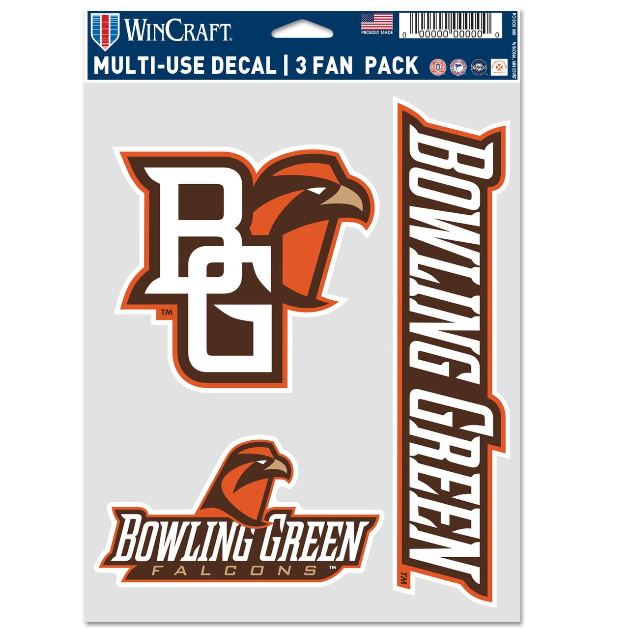NCAA Bowling Green Team Logo 5" x 7.75" 3 Fan Pack Decal - Walmart.com