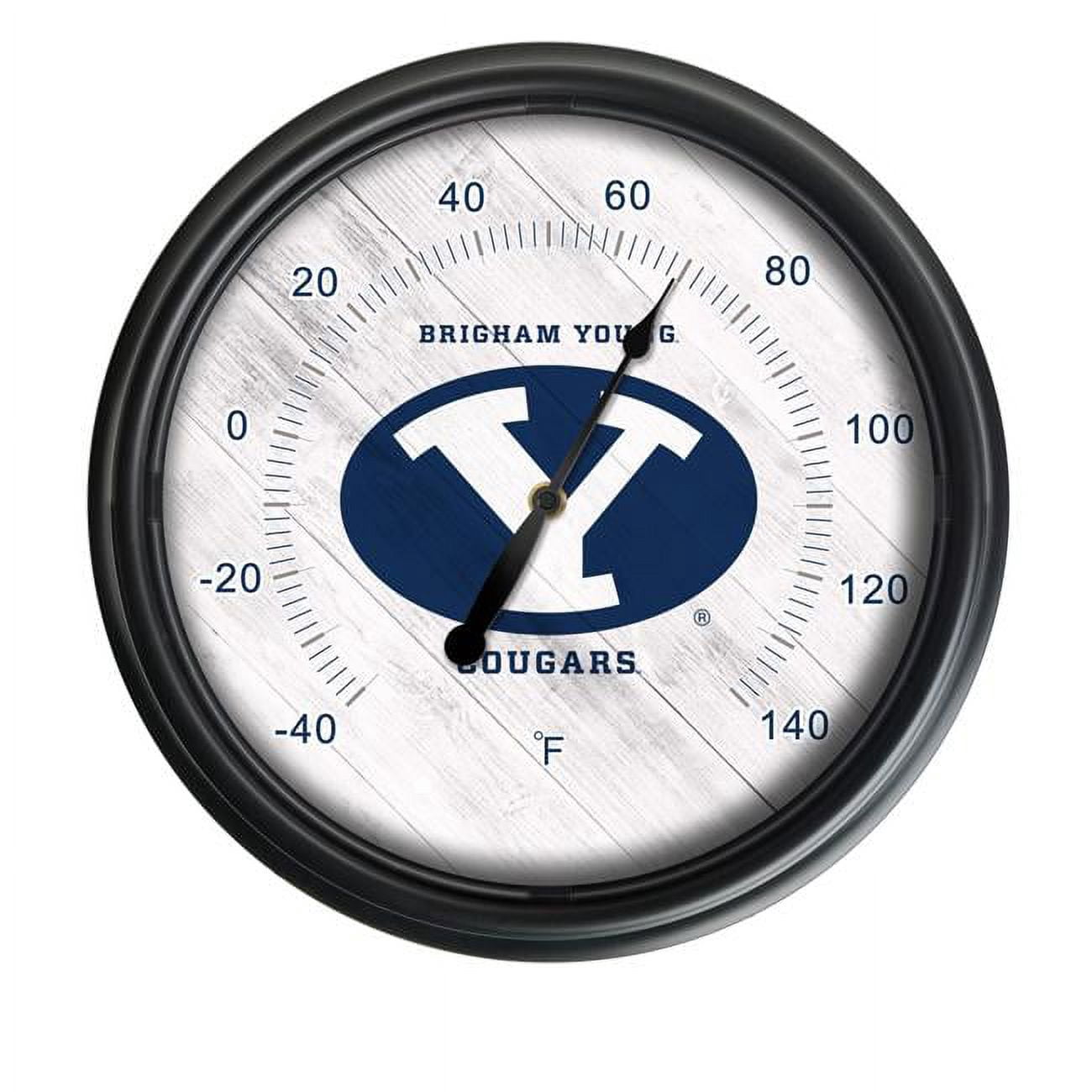 NCAA Brigham Young Cougars 14 in. Dia. Indoor & Outdoor LED Thermometer ...