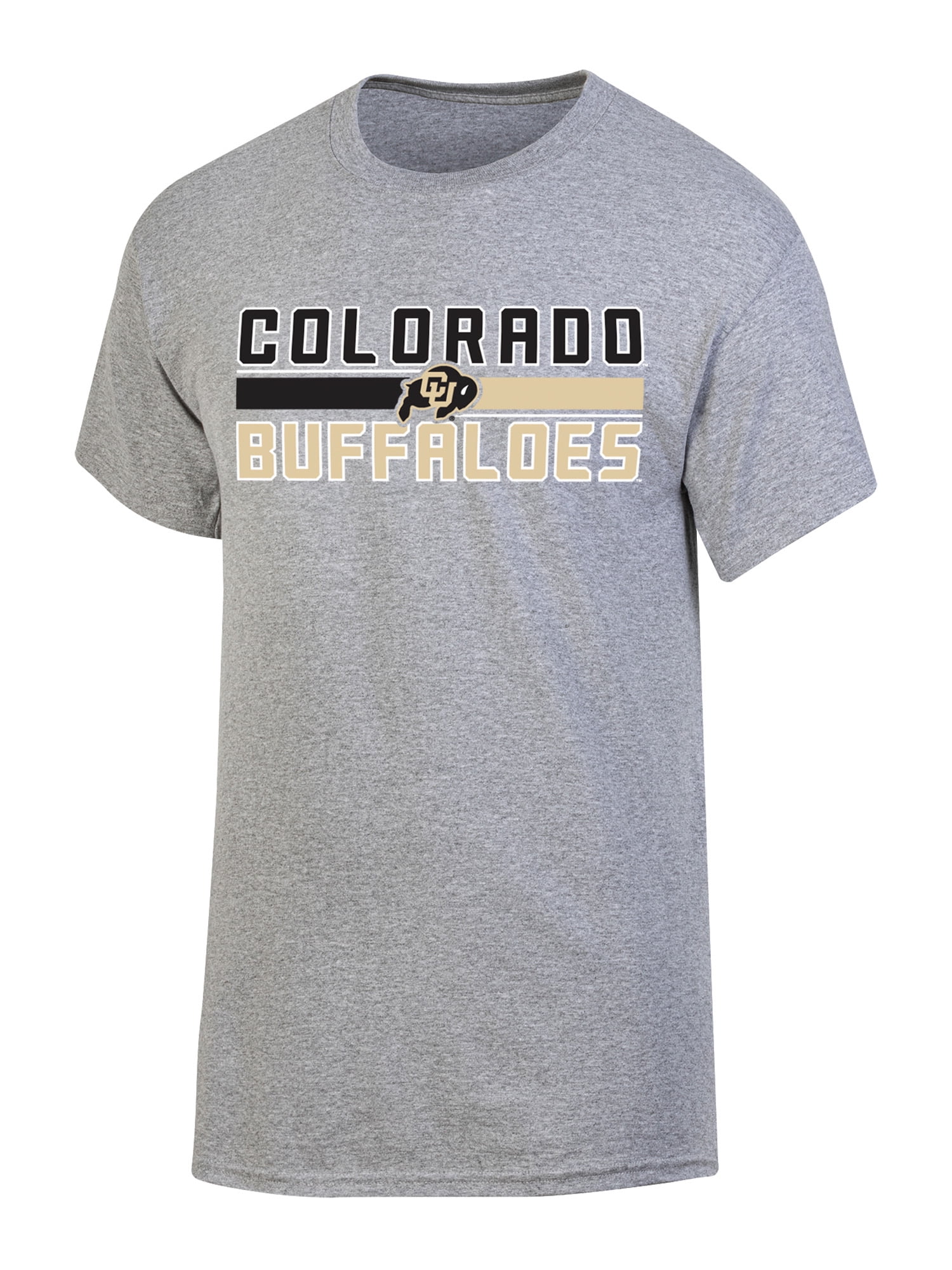 NCAA COLORADO BUFFS Mens Grey Color Cotton SS TEE Blocked Color OPP ...