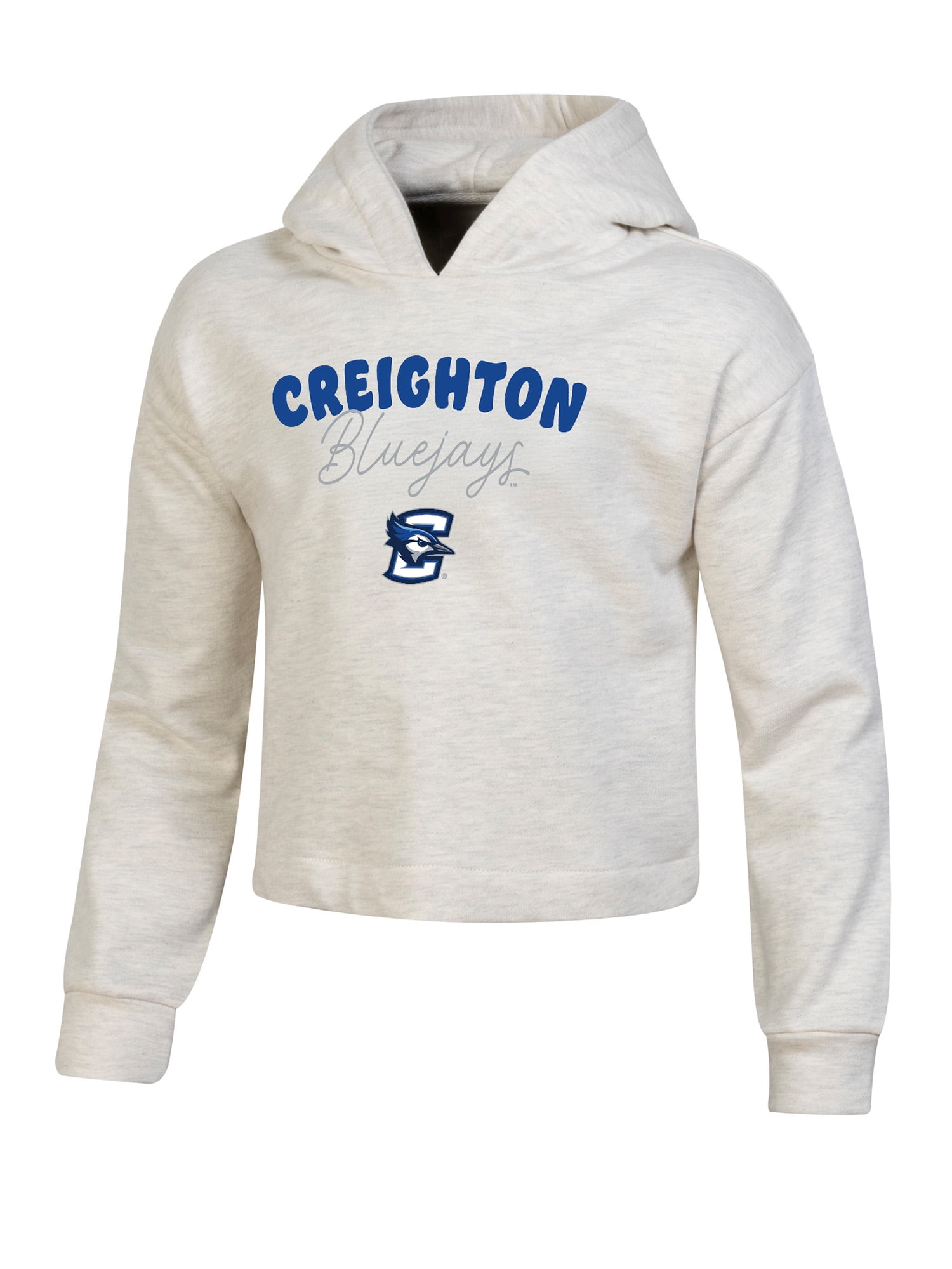 NCAA CREIGHTON BLUE JAYS Girls Grey Color Cotton Fleece HDY Puff Print ...