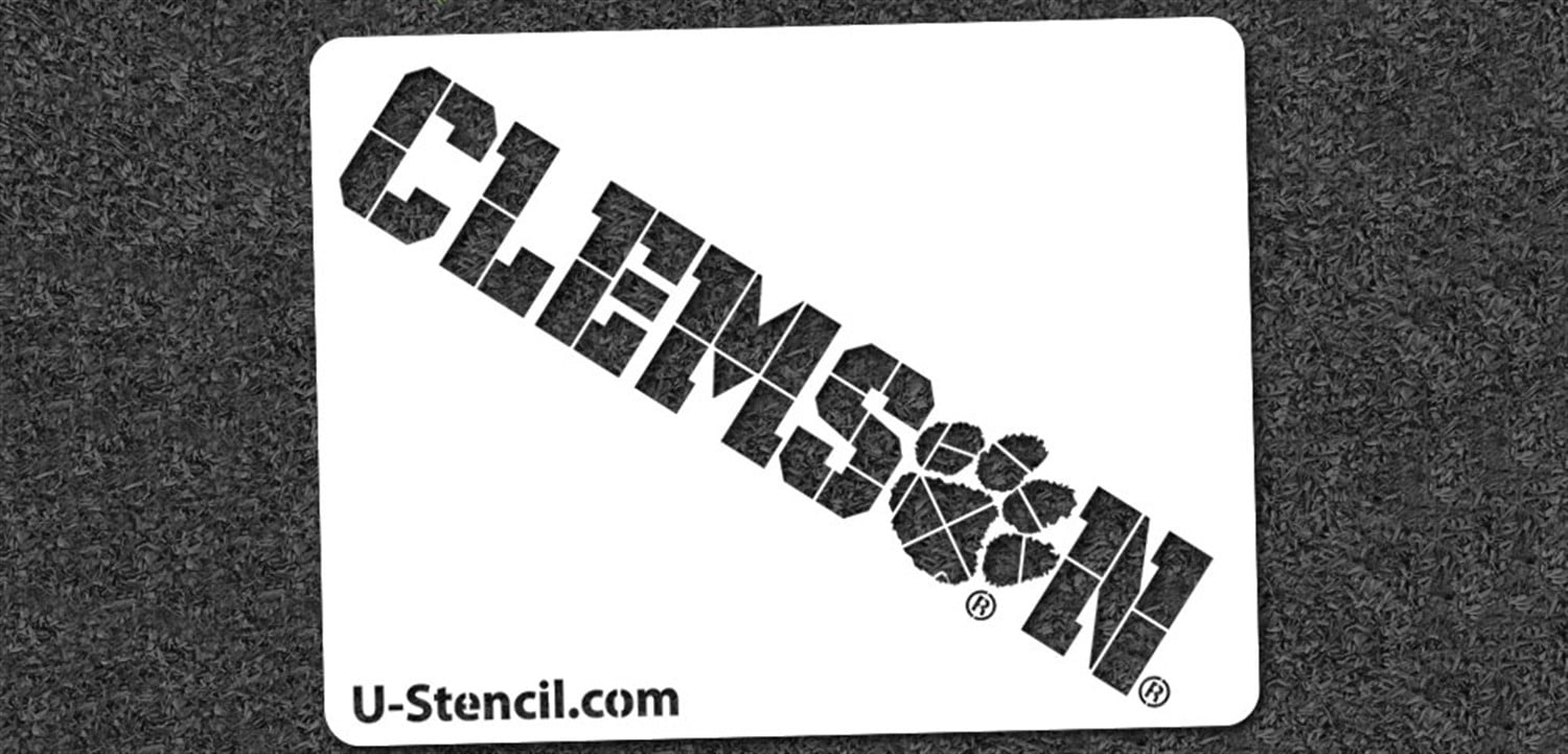 NCAA Clemson Tigers Collegiate 'CLEMSON' Mini Stencil Kit - Walmart.com