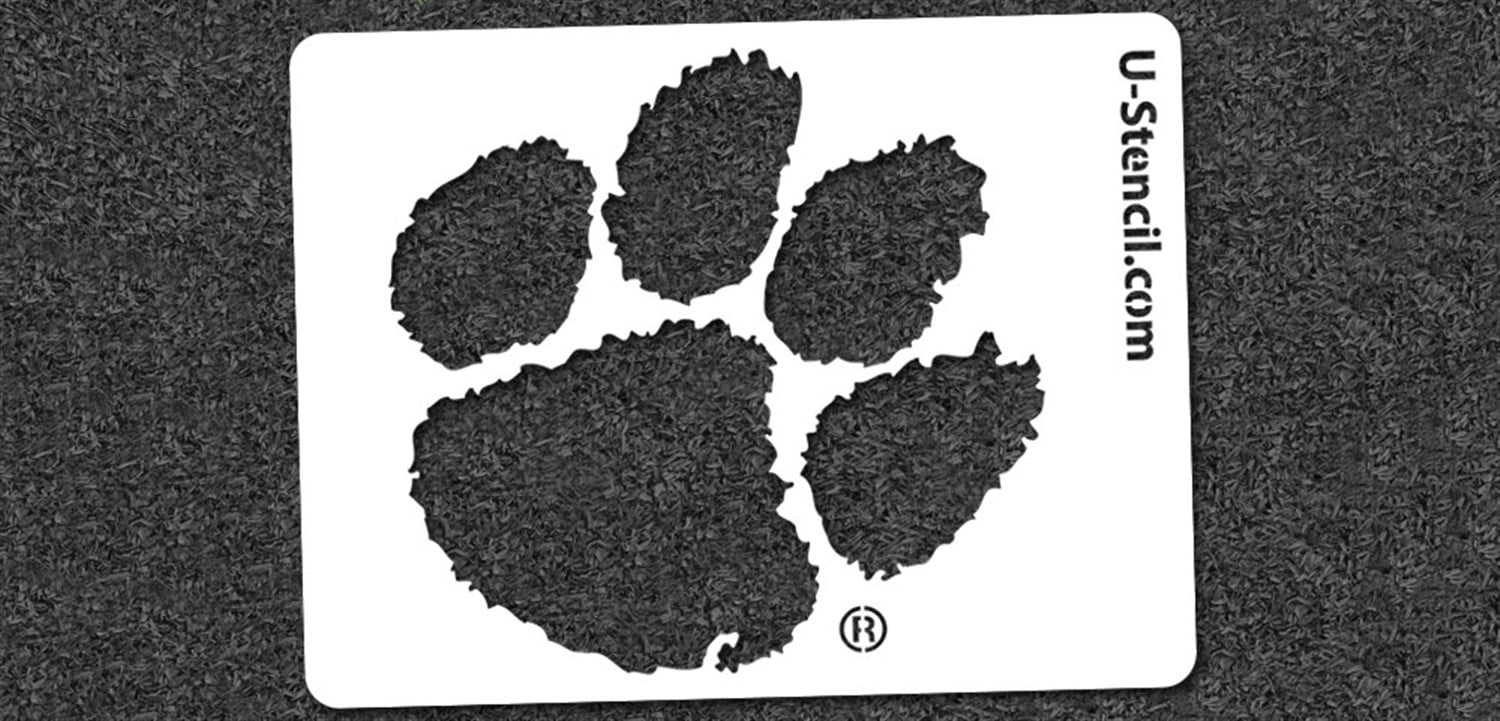 NCAA Clemson Tigers Collegiate Paw Mini Stencil Kit - Walmart.com
