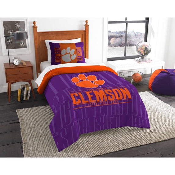 NCAA Clemson Tigers "Modern Take" Bedding Comforter Set - Walmart.com